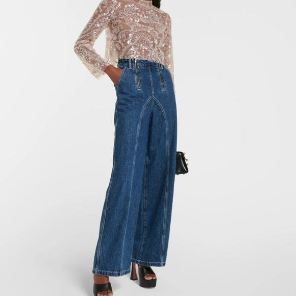 Self-Portrait | Jeans | Selfportrait Highrise Wideleg Jeans | Poshmark